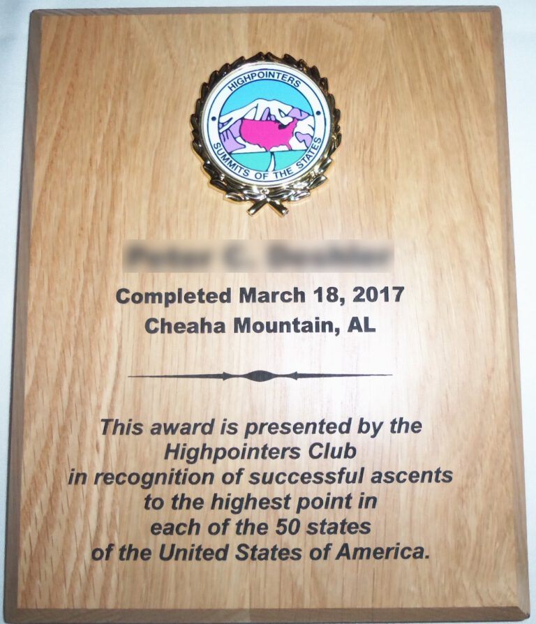50 Completers - Highpointers Club
